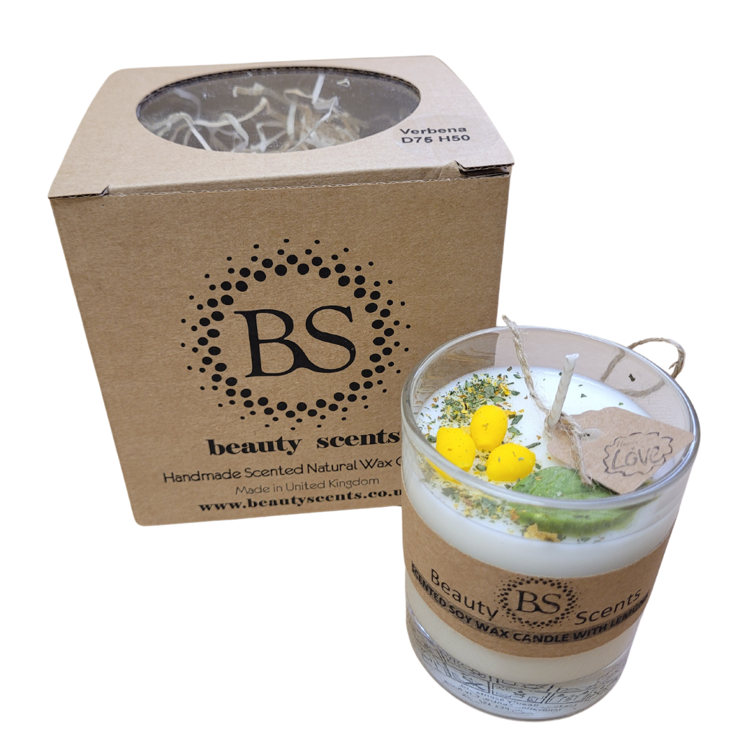 Small Glass Candles With Lemon – Beauty Scents Candles