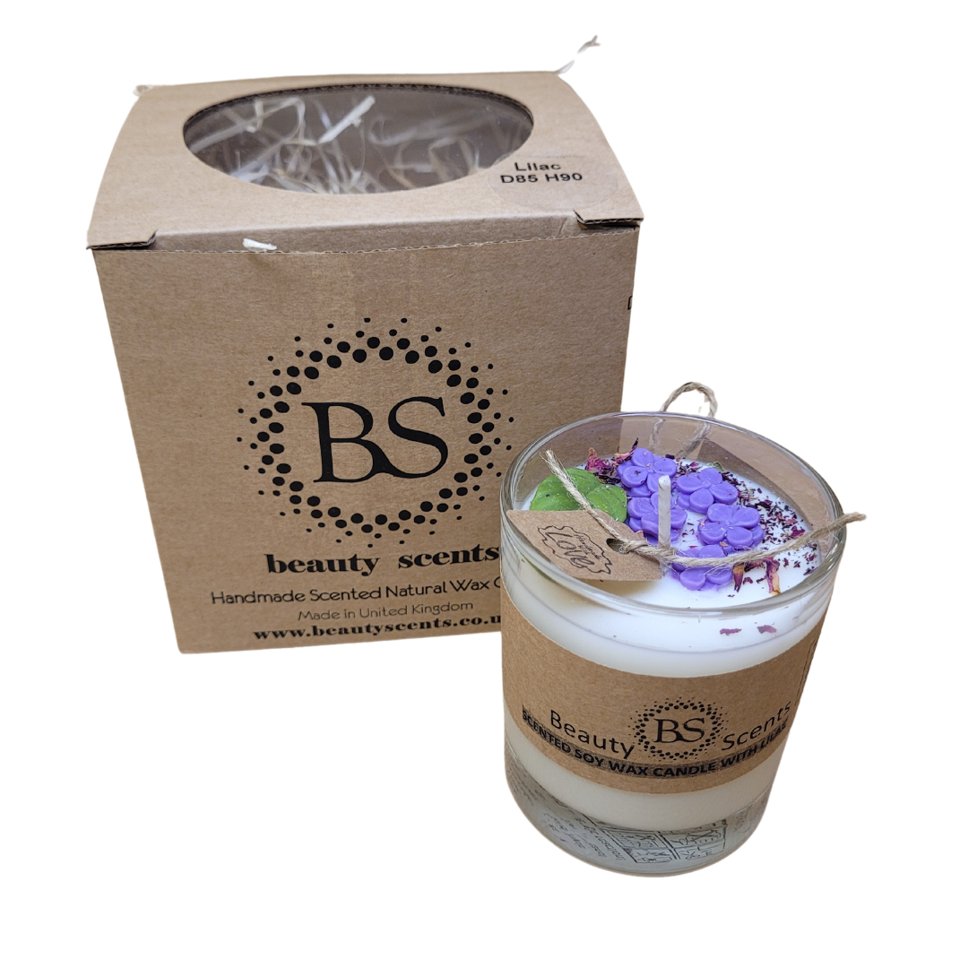 Small Glass Candles With Lilac – Beauty Scents Candles